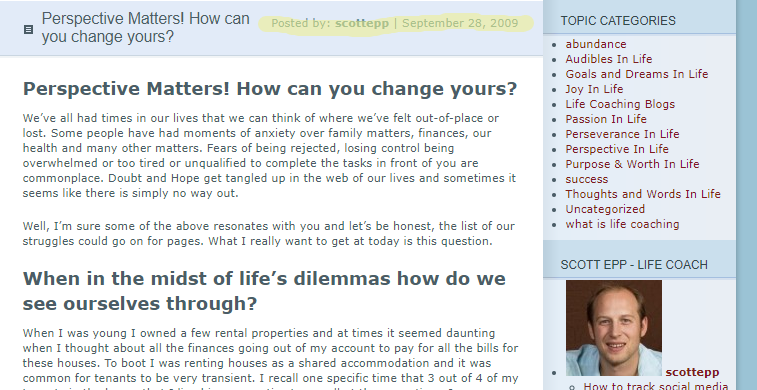 Perspective Matters - First Ever Post By Abundance Coaching